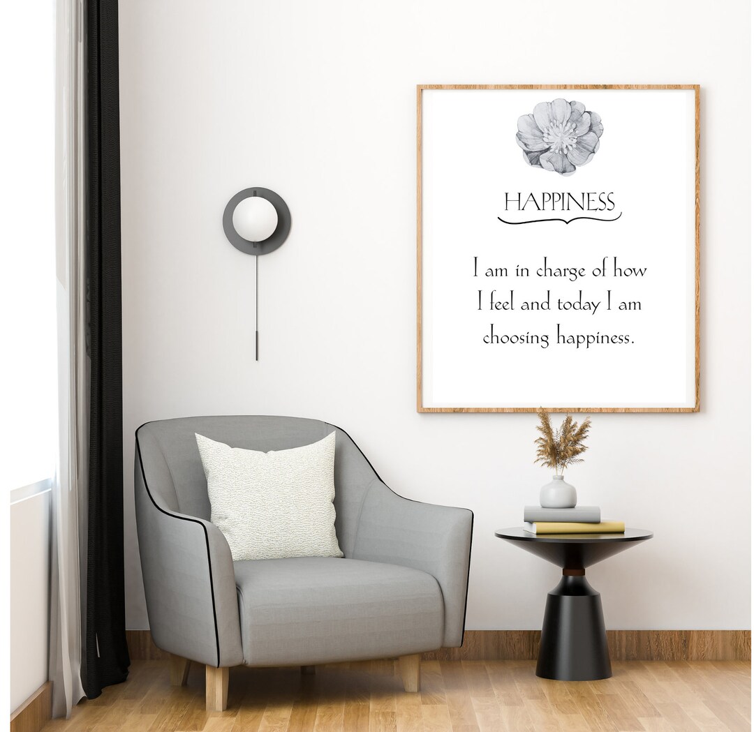 A Daily Reminder. Happiness Quote for Life, Spiritual Poster, Desk ...