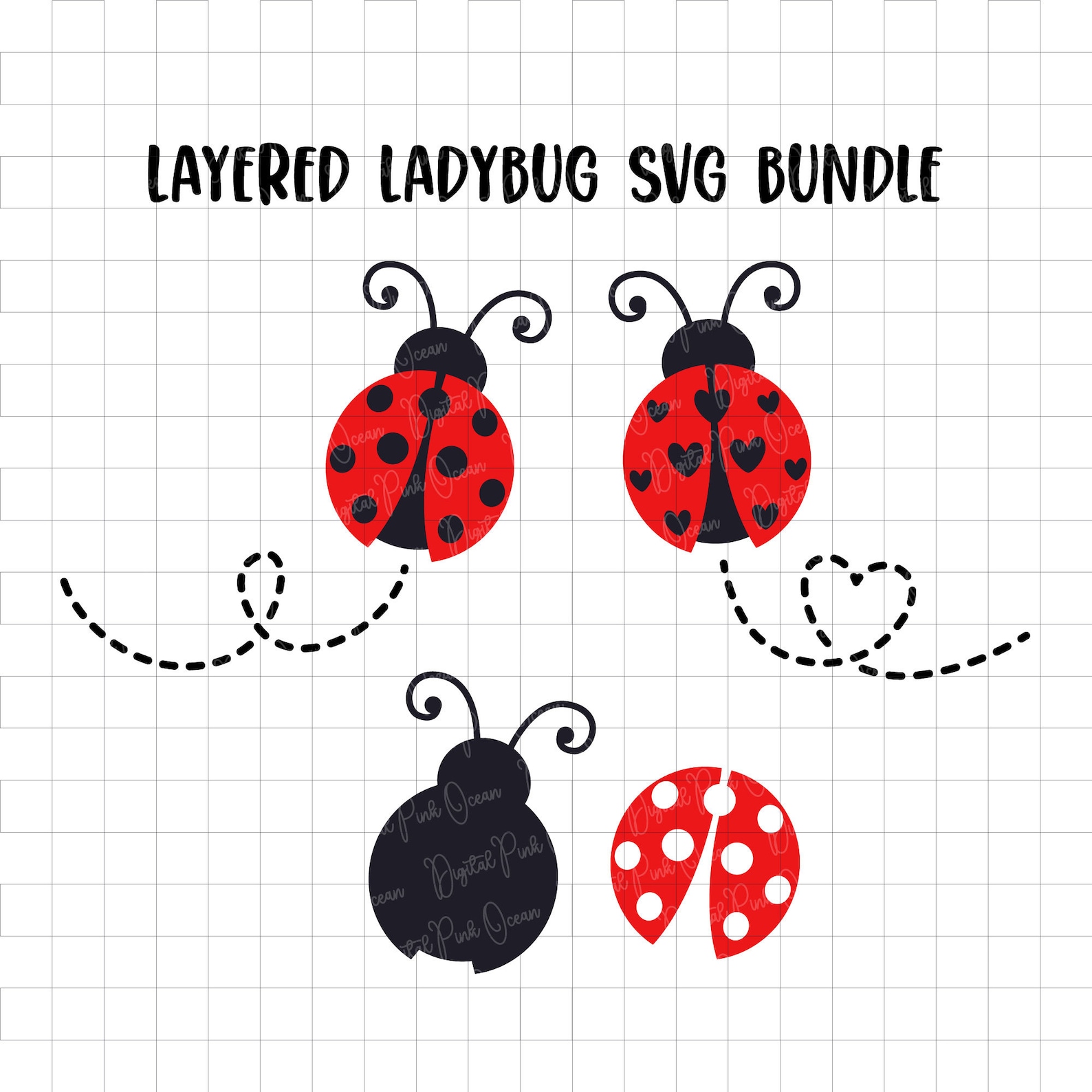 Layered Ladybug SVG Bundle, Cricut Files (digital Download) - Etsy