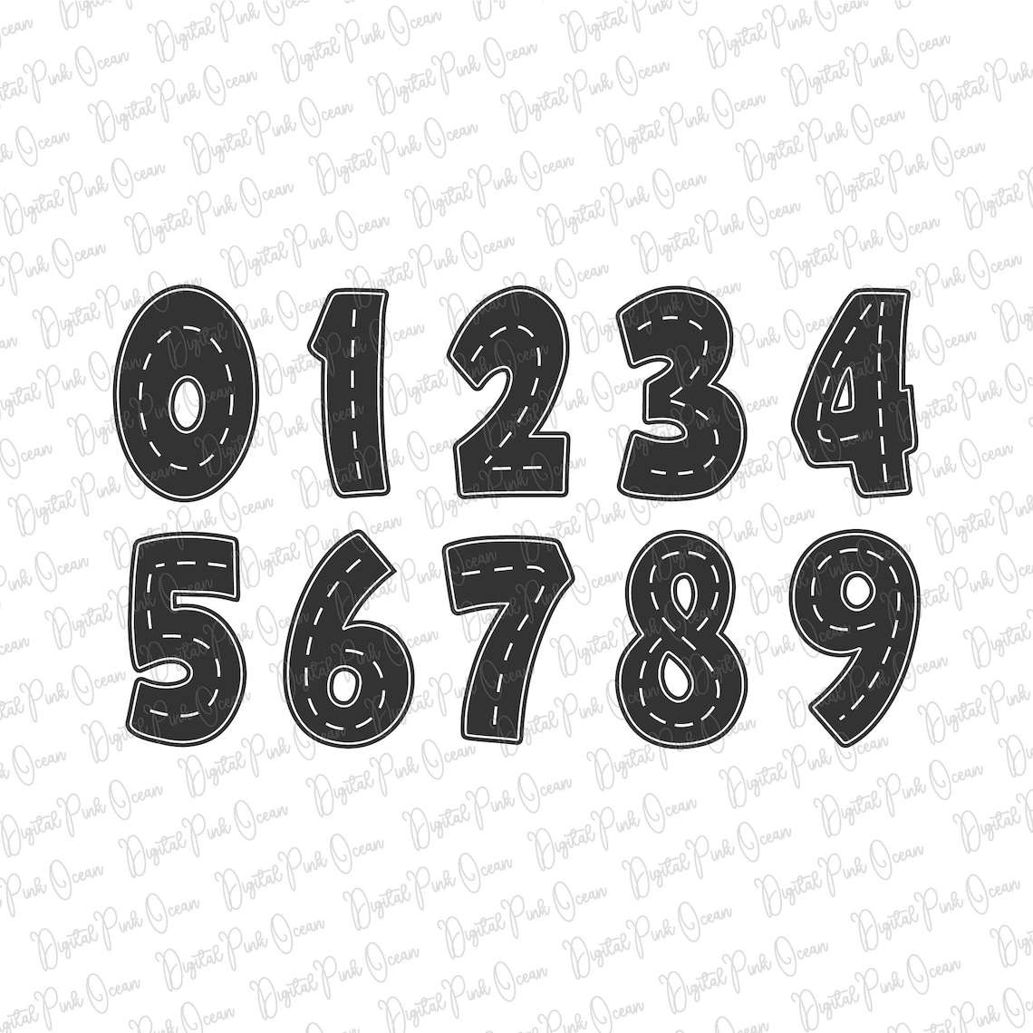 Race Track Alphabet SVG PNG Bundle, Road Numbers, Letters (digital ...