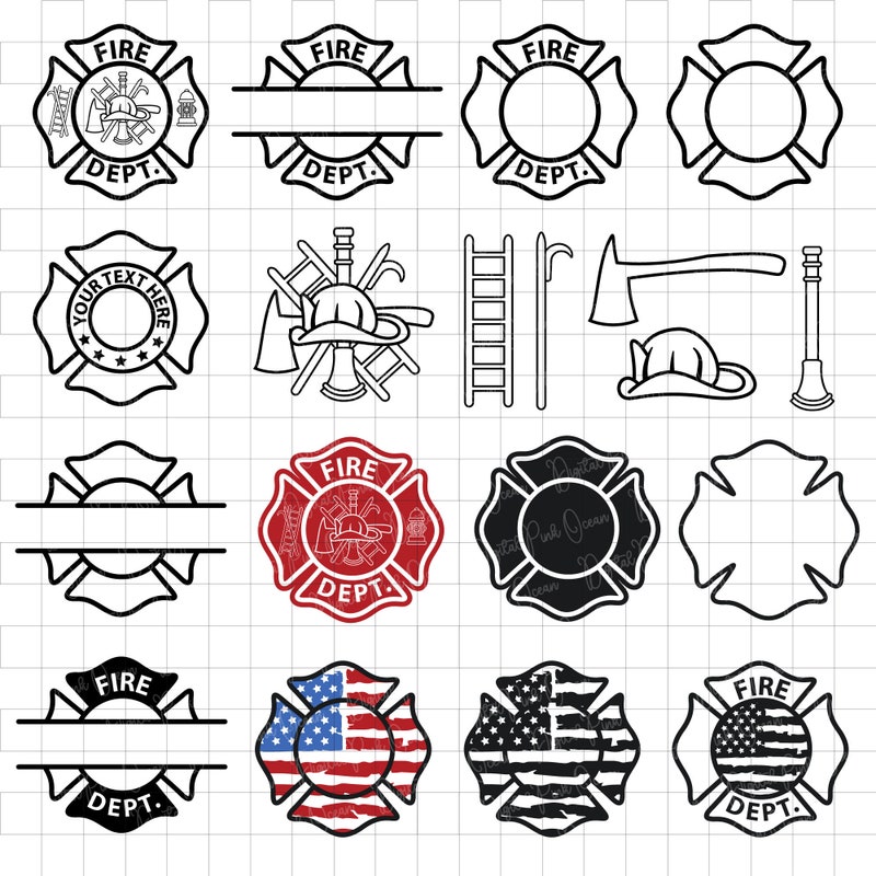 Firefighter Svg - Etsy