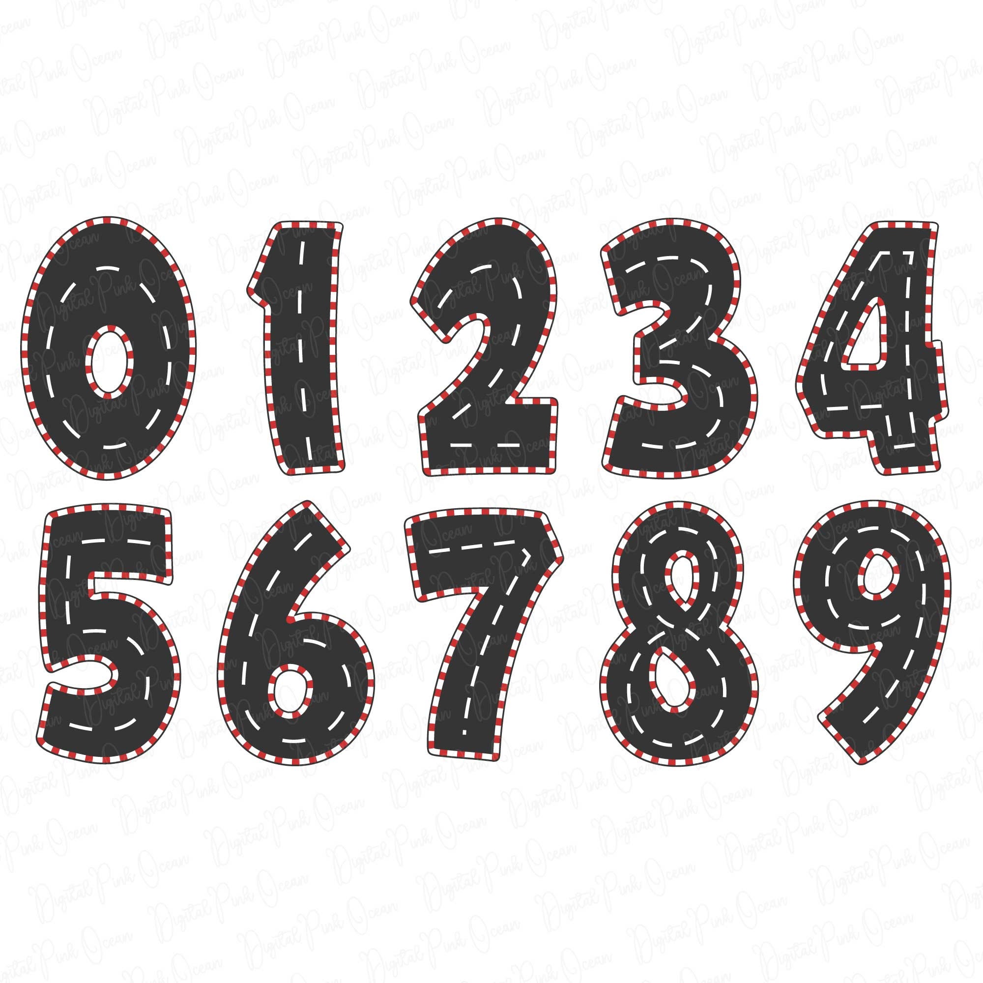 Race Track Numbers SVG PNG, Boys Birthday (digital Download) - Etsy