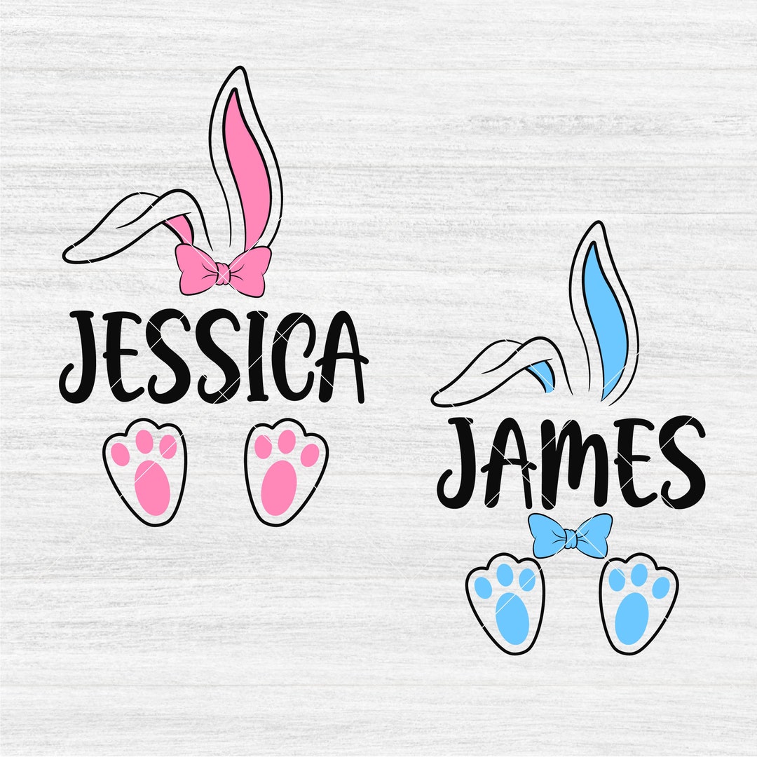 Easter Monogram Svg, Bunny Split Svg, Bunny Face Svg, Easter Monogram ...