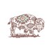Retro Buffalo PNG, Aztec Bison Western Sublimation (digital Download ...