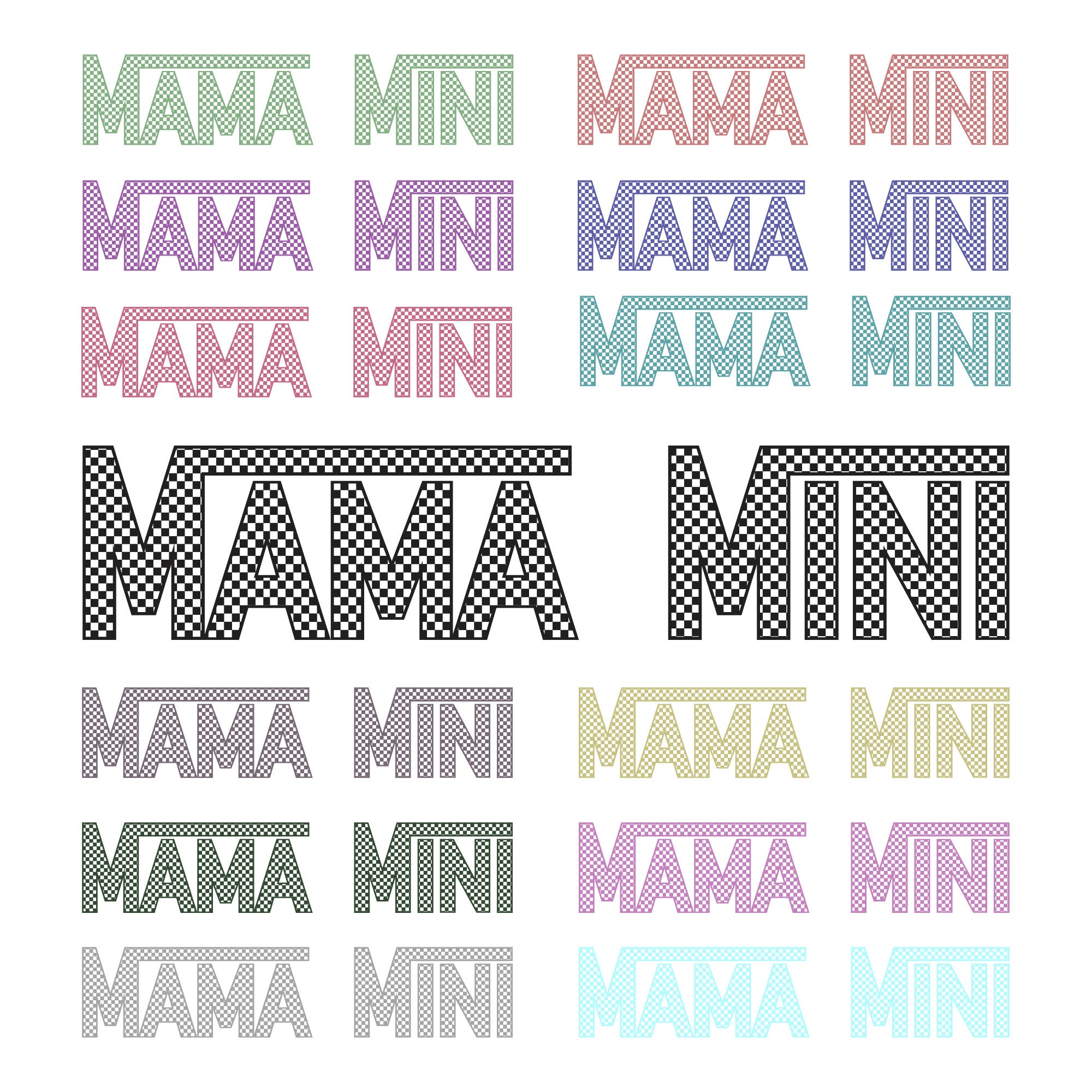 Checkered Retro Mama Mini Png, Mama Checkered Png, Trendy Png Designs ...
