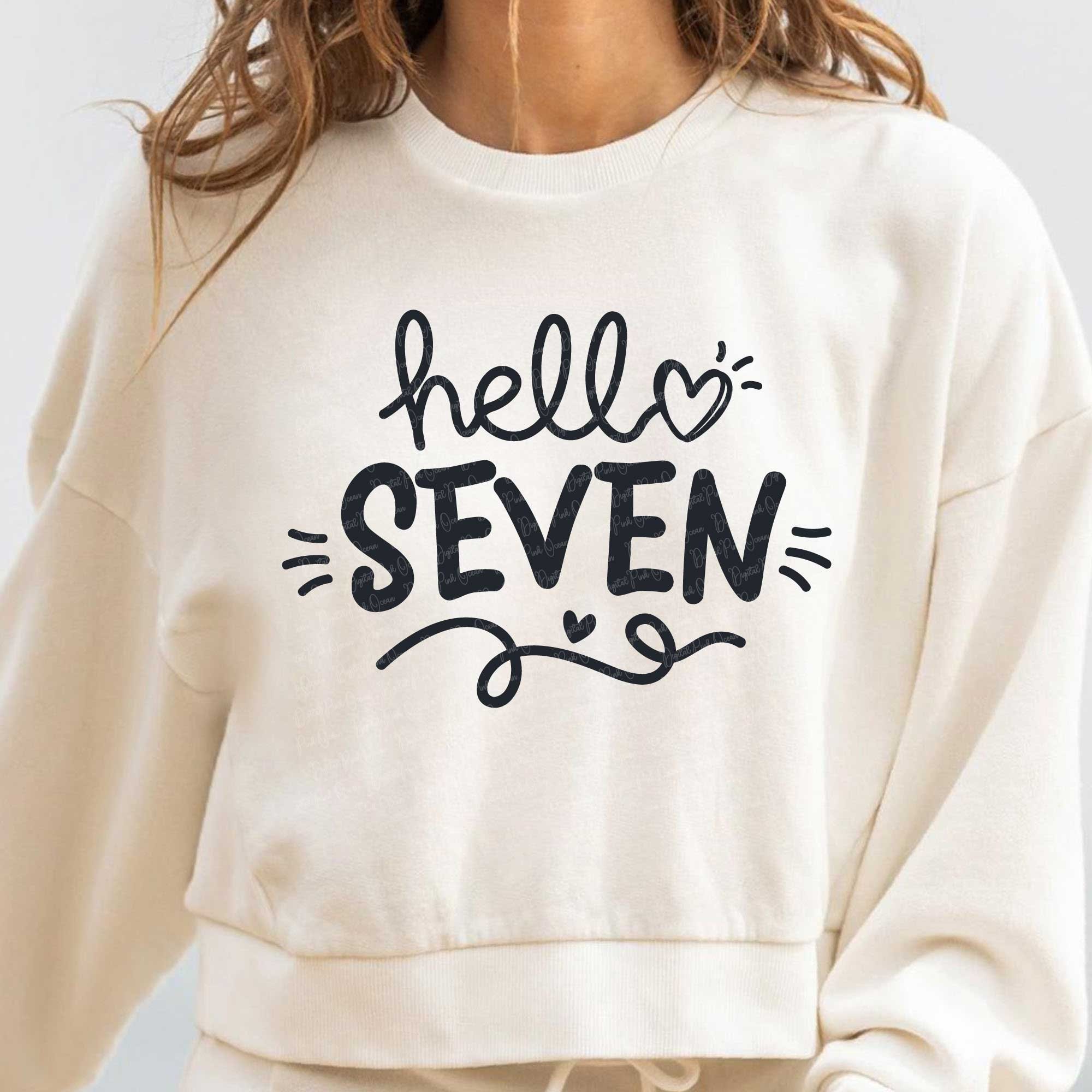 7th Birthday Svg, Hello Seven Svg, Birthday Girl Svg, Birthday Svg ...