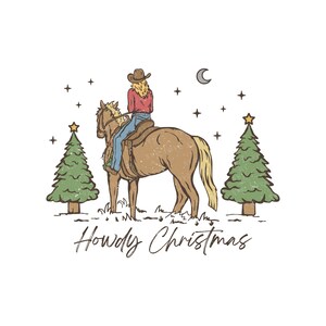 Howdy Christmas Png, Cowgirl Christmas Png, Western Christmas Png ...