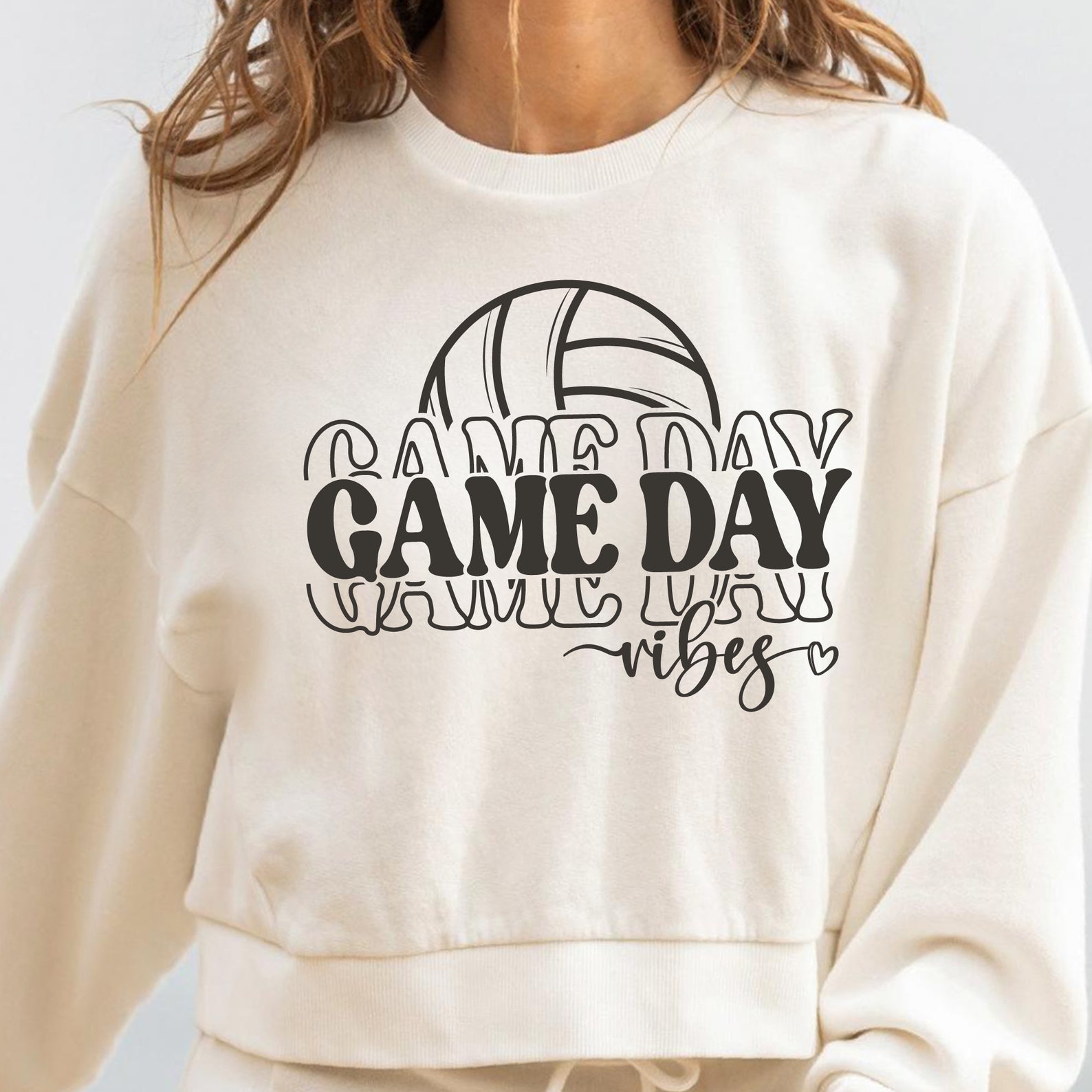 Game Day Vibes Volleyball SVG, Digital Design Download - Etsy