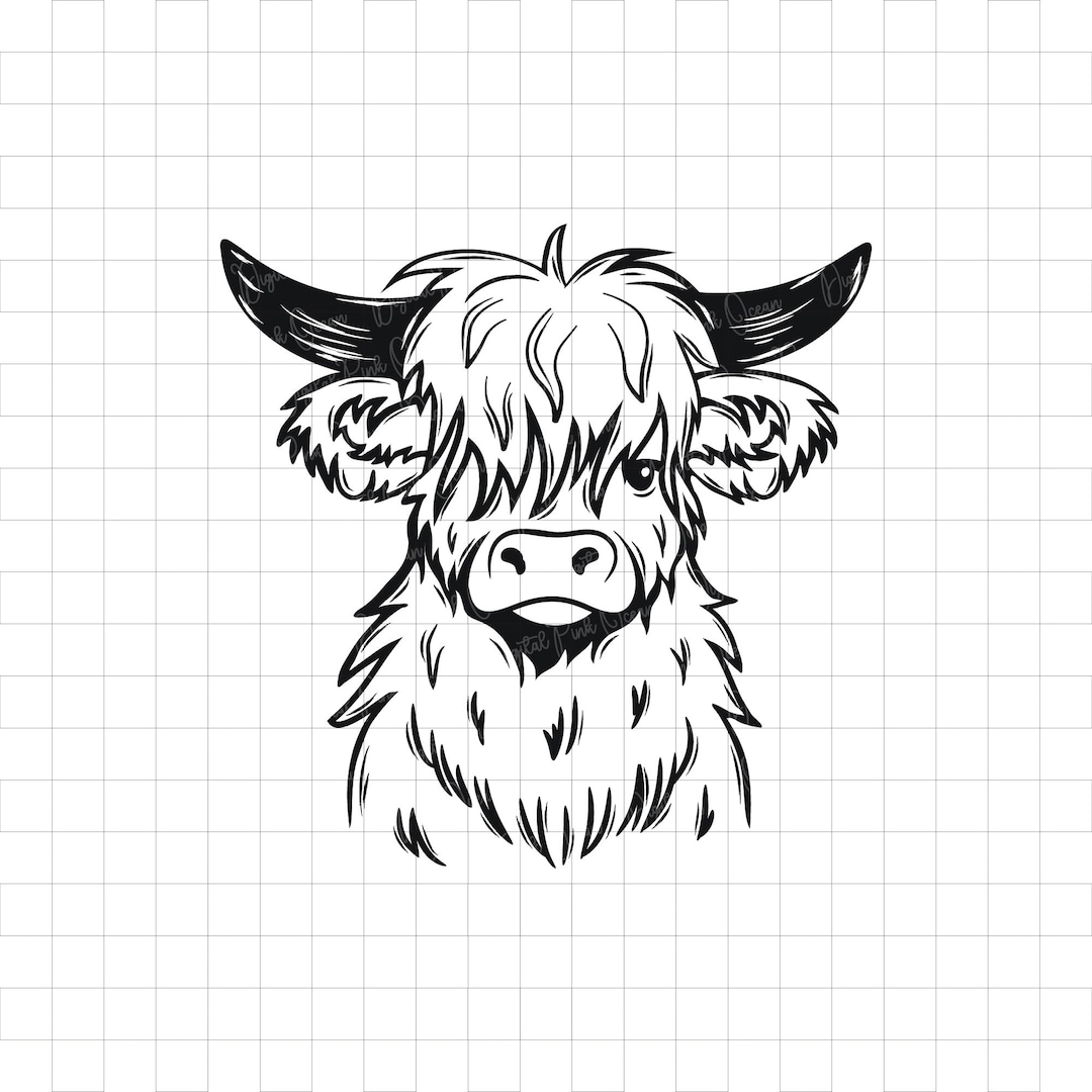Baby Highland Cow SVG, PNG, Clipart - Etsy