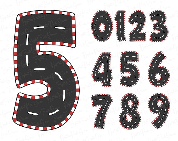 Road Numbers SVG. Cricut Cut Files. Silhouette. Race Track Numbers Svg ...