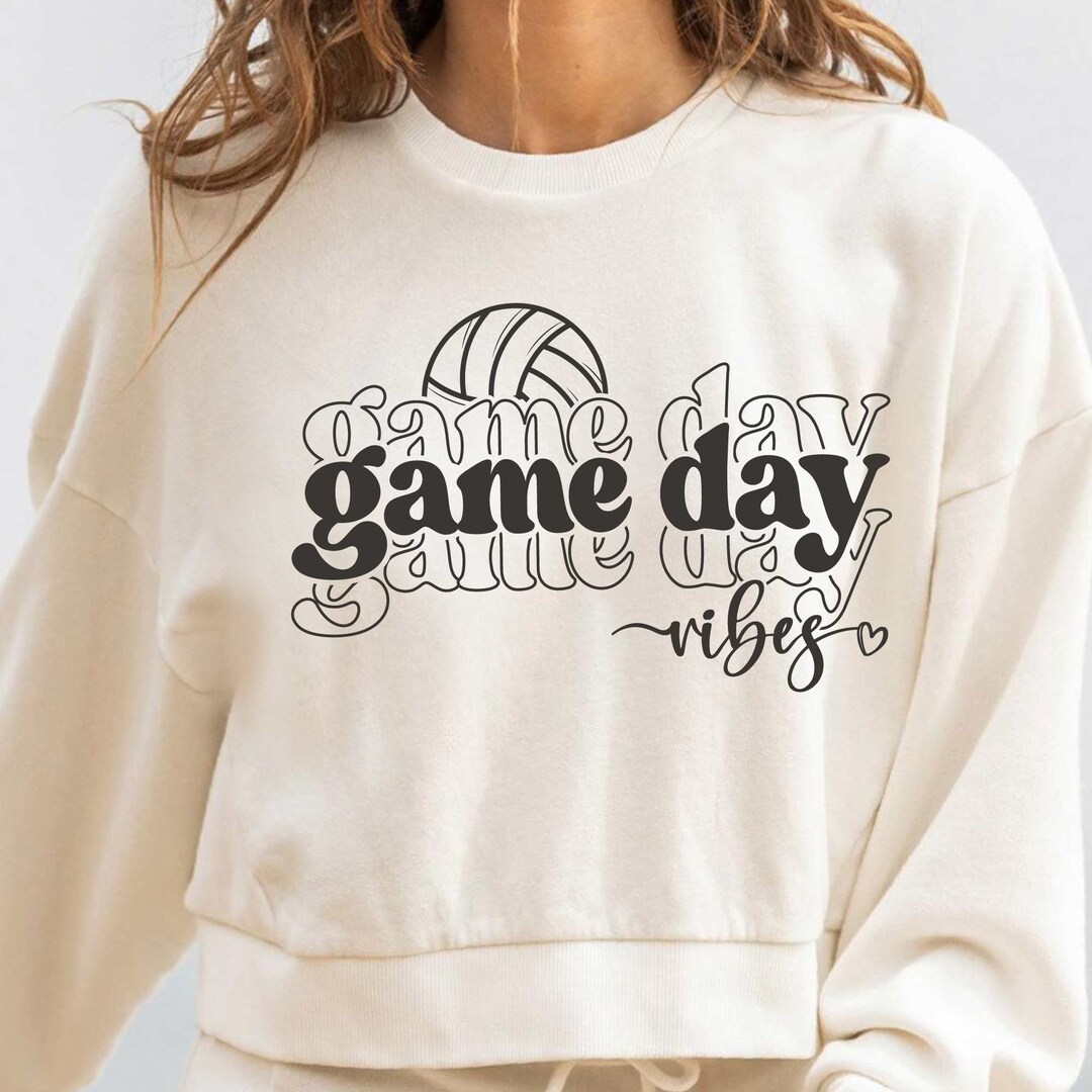 Game Day Vibes Svg Digital Design Download, Game Day Svg, Volleyball ...
