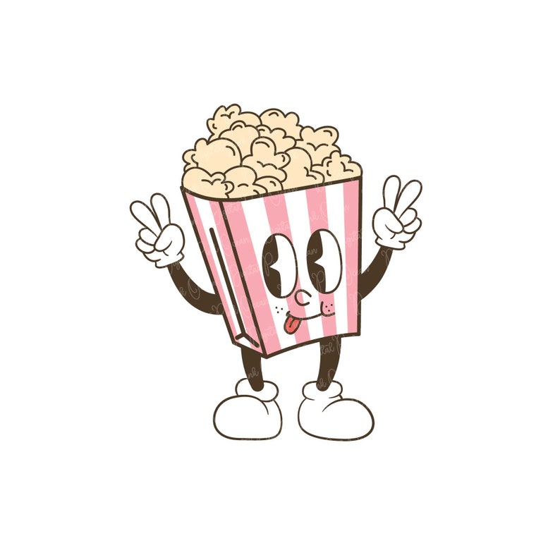 Groovy Retro Cartoon PNG Bundle - Etsy