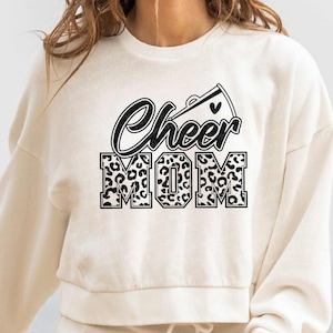 Cheer Mom Leopard Print SVG, Cheerleading Design (SVG, PNG) - Etsy
