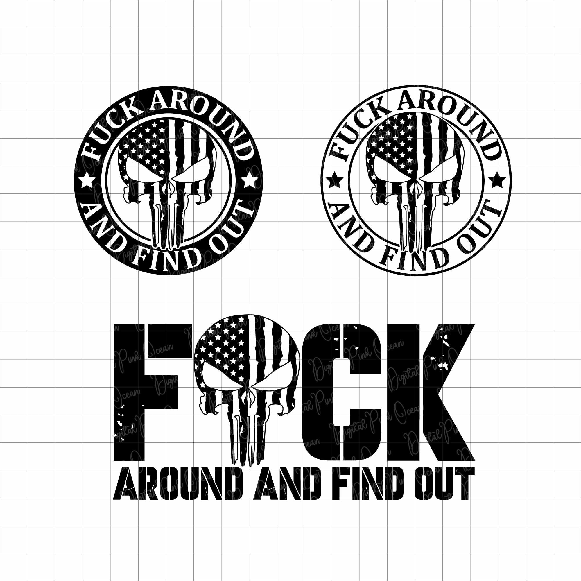 FAAFO Punisher Skull USA Flag Svg Png Dxf Bundle - Etsy