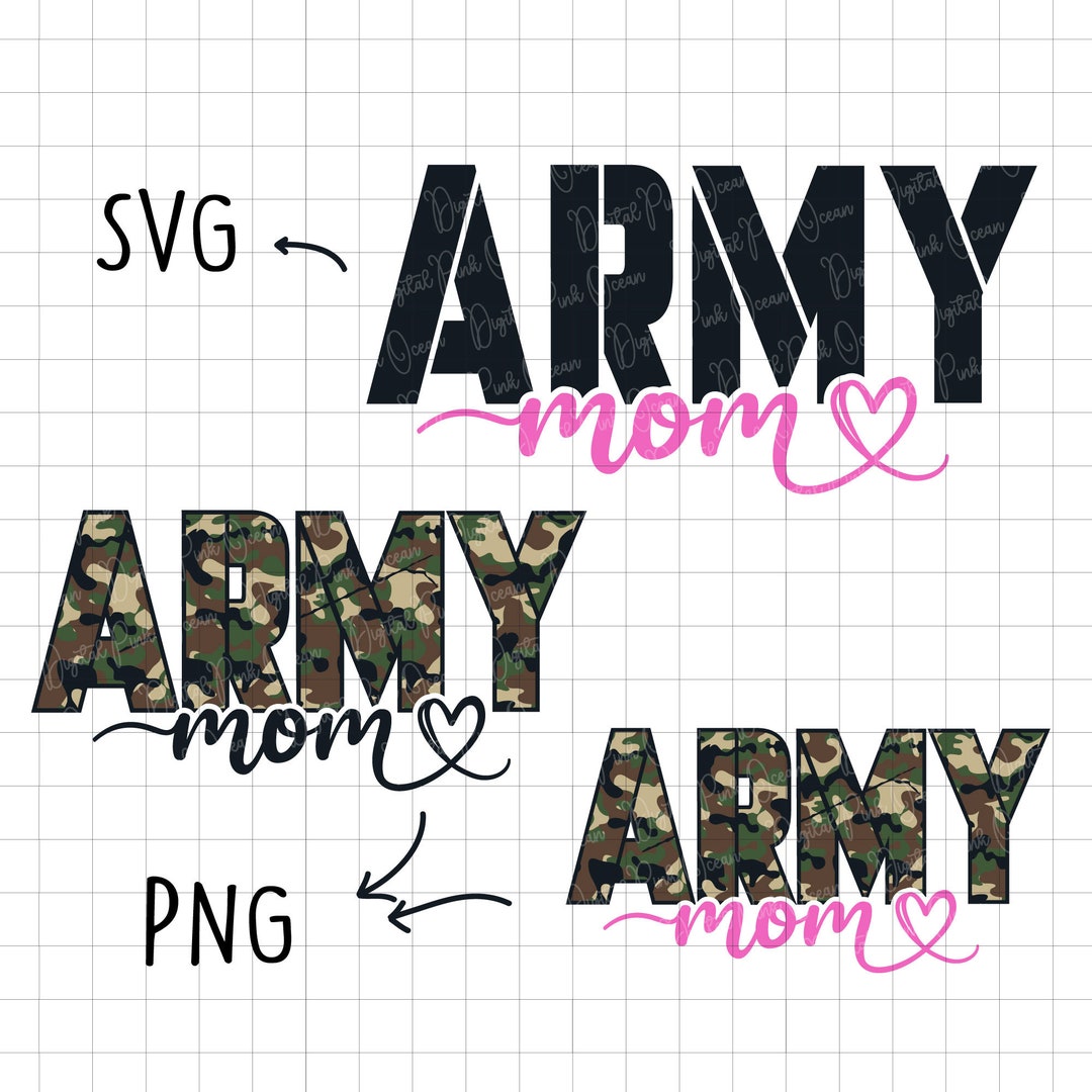 Army Mom Svg Png, Camouflage Print Army Mom Svg, Army Svg, Army Wife ...