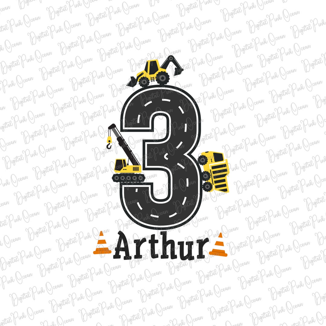 Third Birthday Construction Svg Design, Construction Birthday Svg, Baby ...