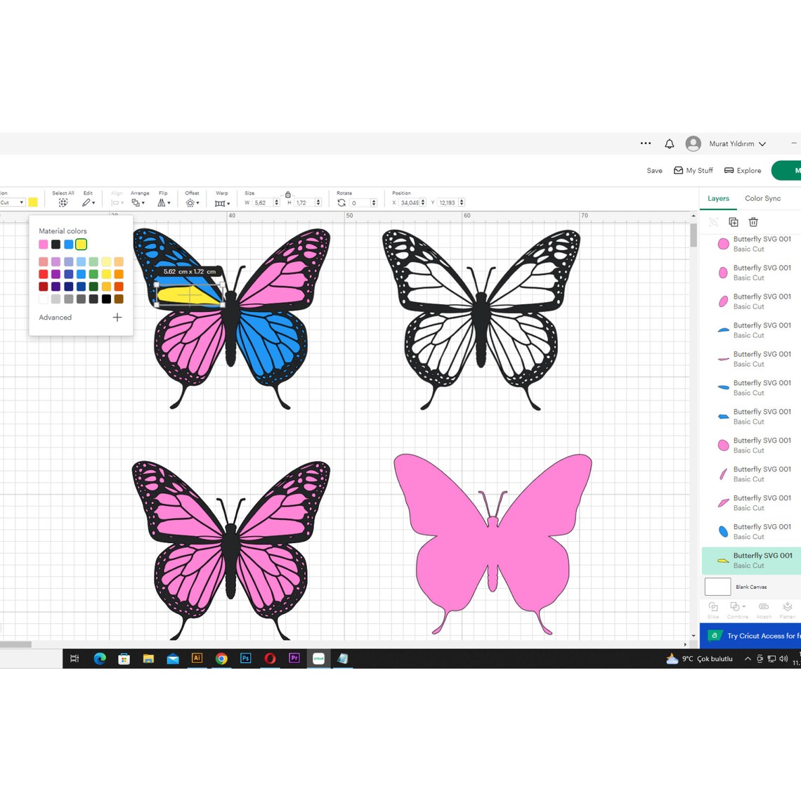 Butterfly SVG Cut File, Butterfly Svg, Trendy Butterfly Svg, Butterfly ...