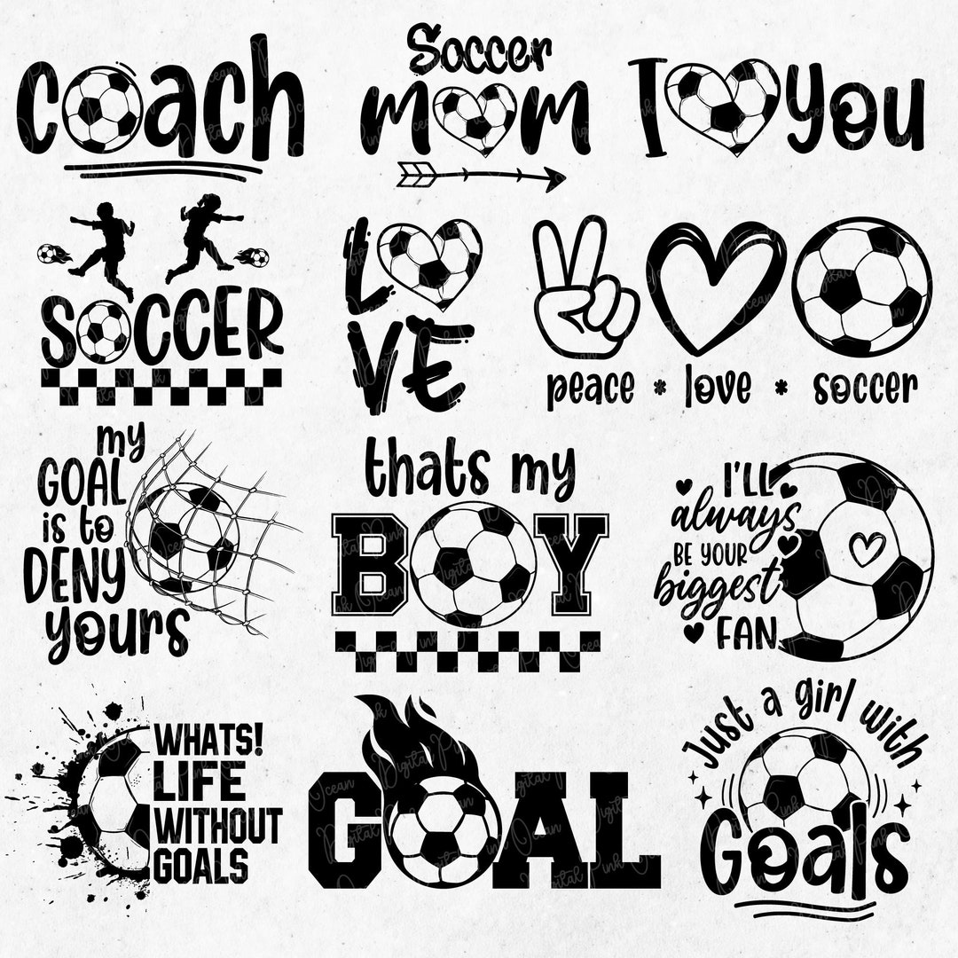 Soccer SVG Bundle, Boys & Girls, Sports Designs (PNG, SVG) - Etsy