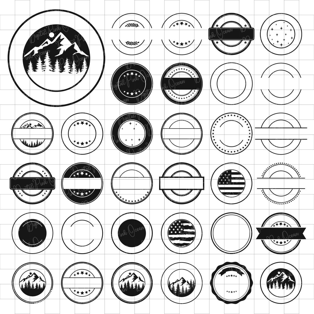 Circle Frame SVG PNG, Circle Monogram Svg Bundle, Wreath Svg, Circle ...