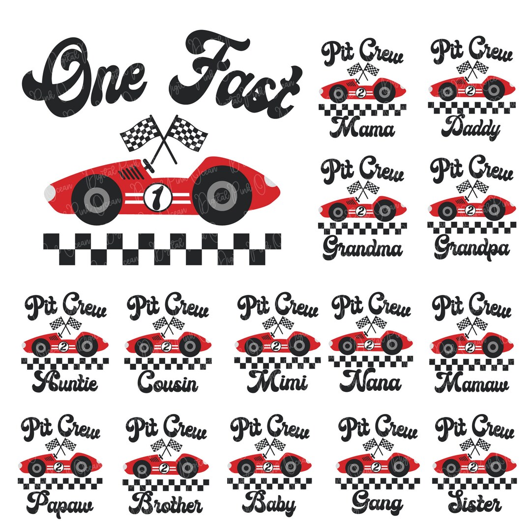 Mommy and Me One Fast Birthday Svg, Race Car Birthday Svg, 1st Birthday ...