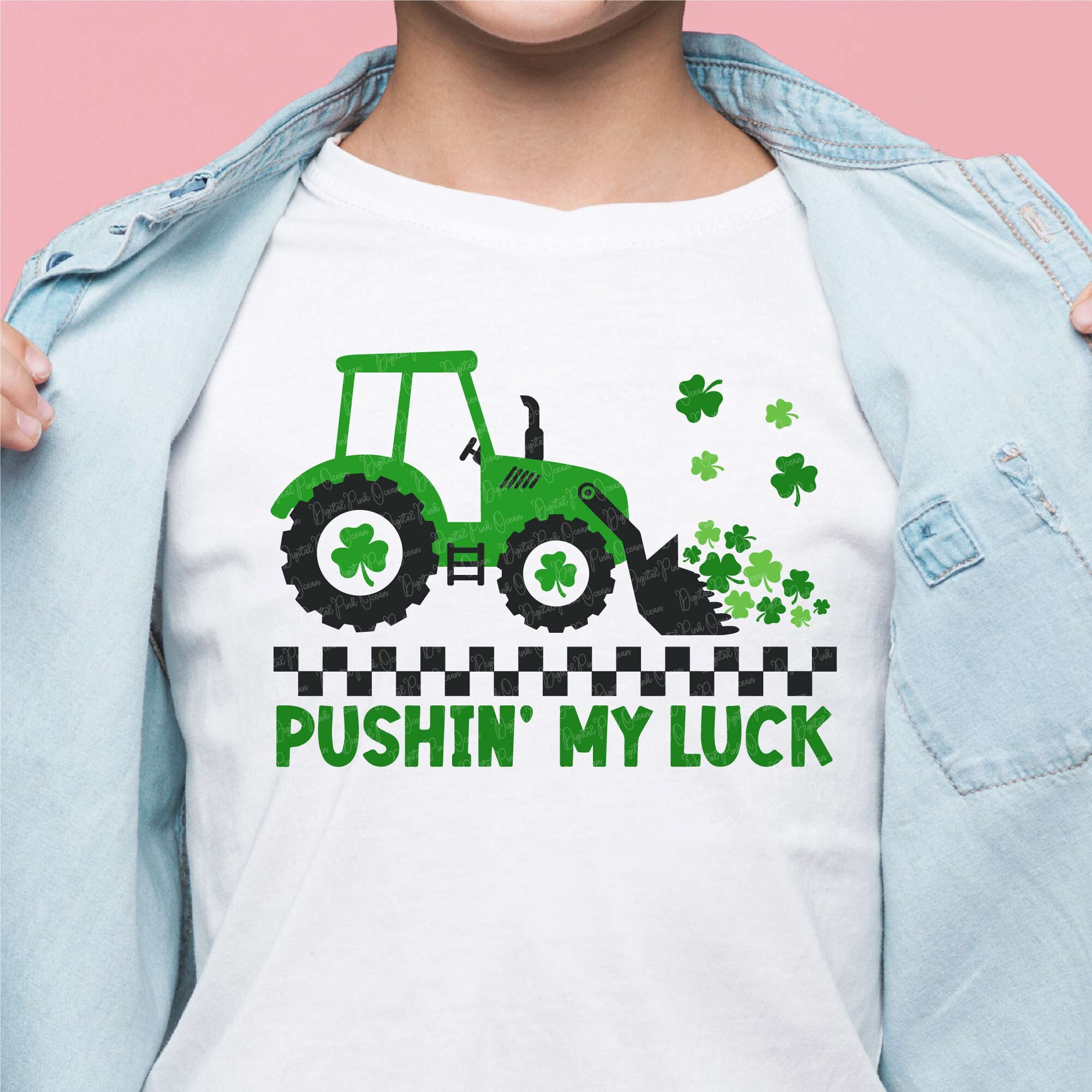 Pushin My Luck Svg Png, St Patricks Day Svg, Boy St Patricks Day Svg ...