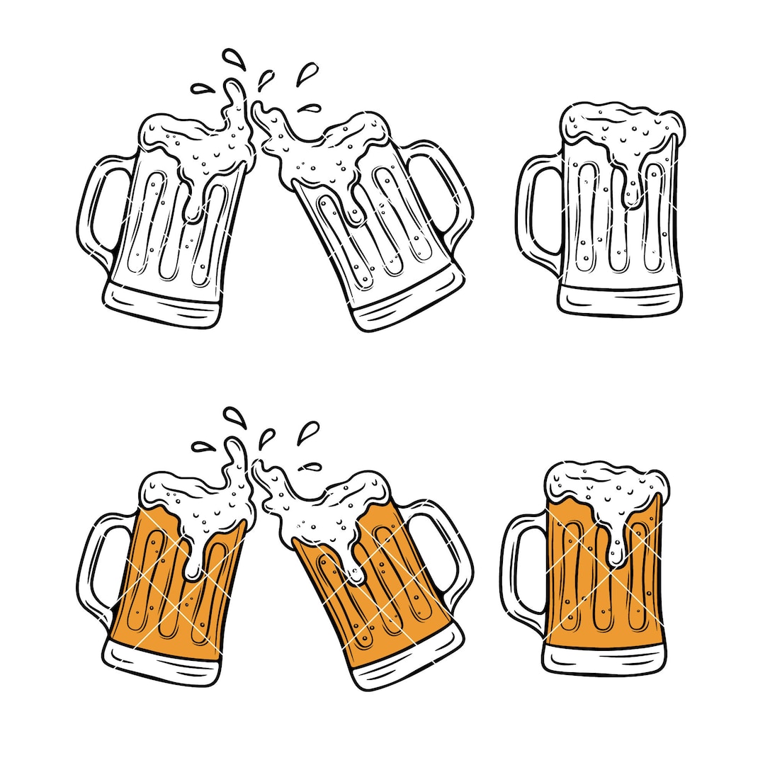 Beer Mug SVG PNG DXF, Beer Glass Mugs Png, Beer Svg, Bar Friends ...