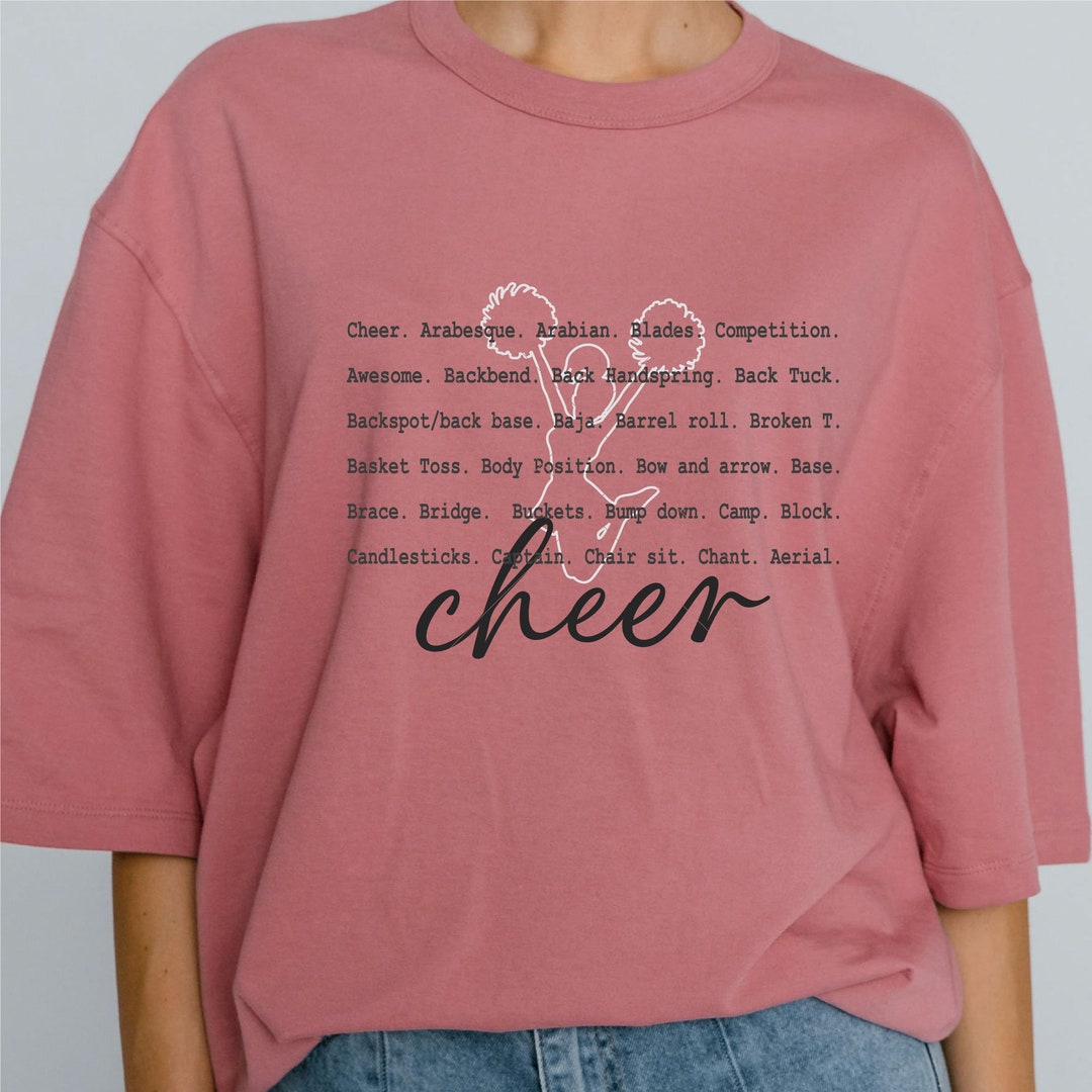 Cheer Typography SVG, Cheerleading Terms (SVG, PNG) - Etsy
