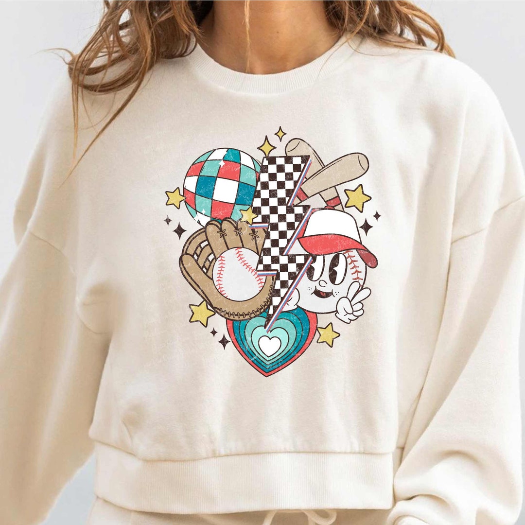 Groovy Baseball Png, Retro Baseball Sublimation Design, Retro Baseball ...
