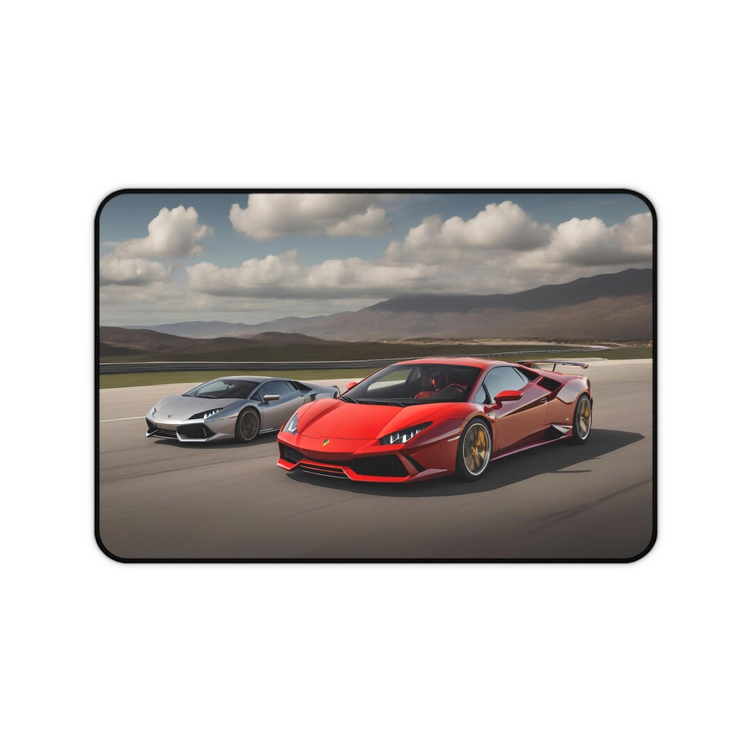 Lamborghini and Ferrari Super Car Desk Mat, Super Car Office Desk Mat ...