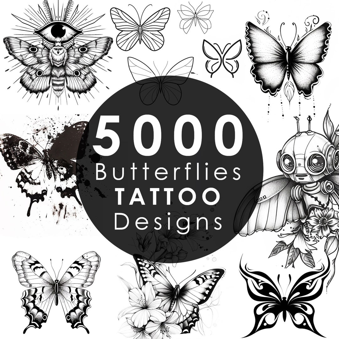 5000+ Butterflies and Moths Ultimate Bundle Tattoo Designs Unique High ...