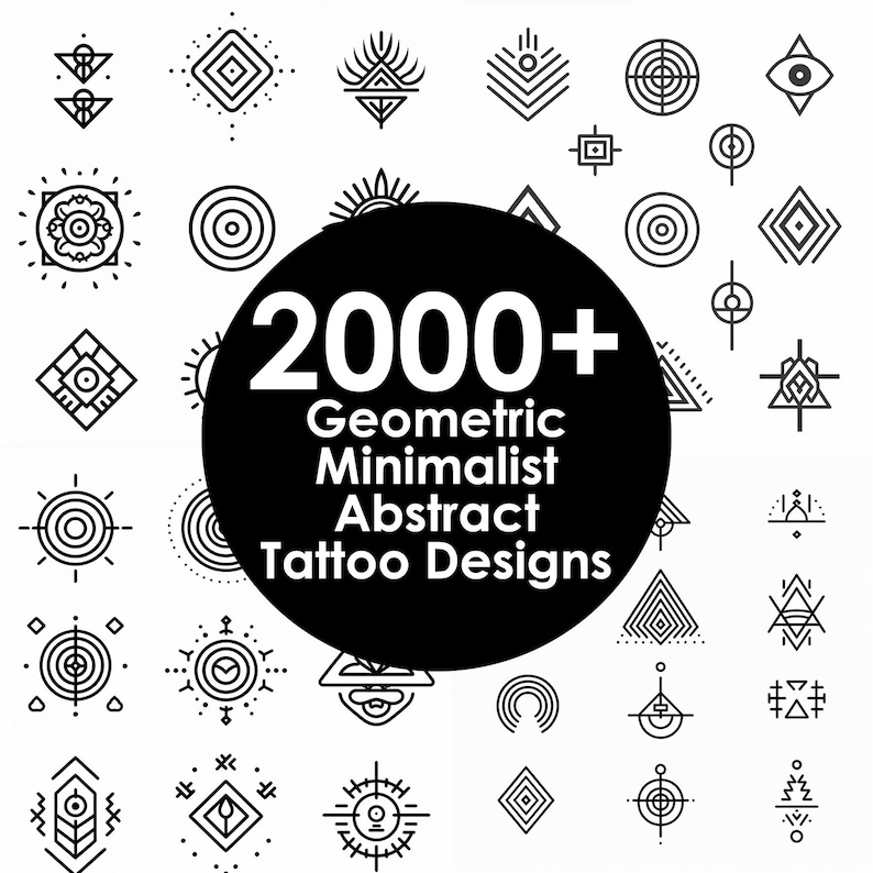 2000+ Geometrical Minimalist Ultimate Bundle Tattoo Designs Unique High ...