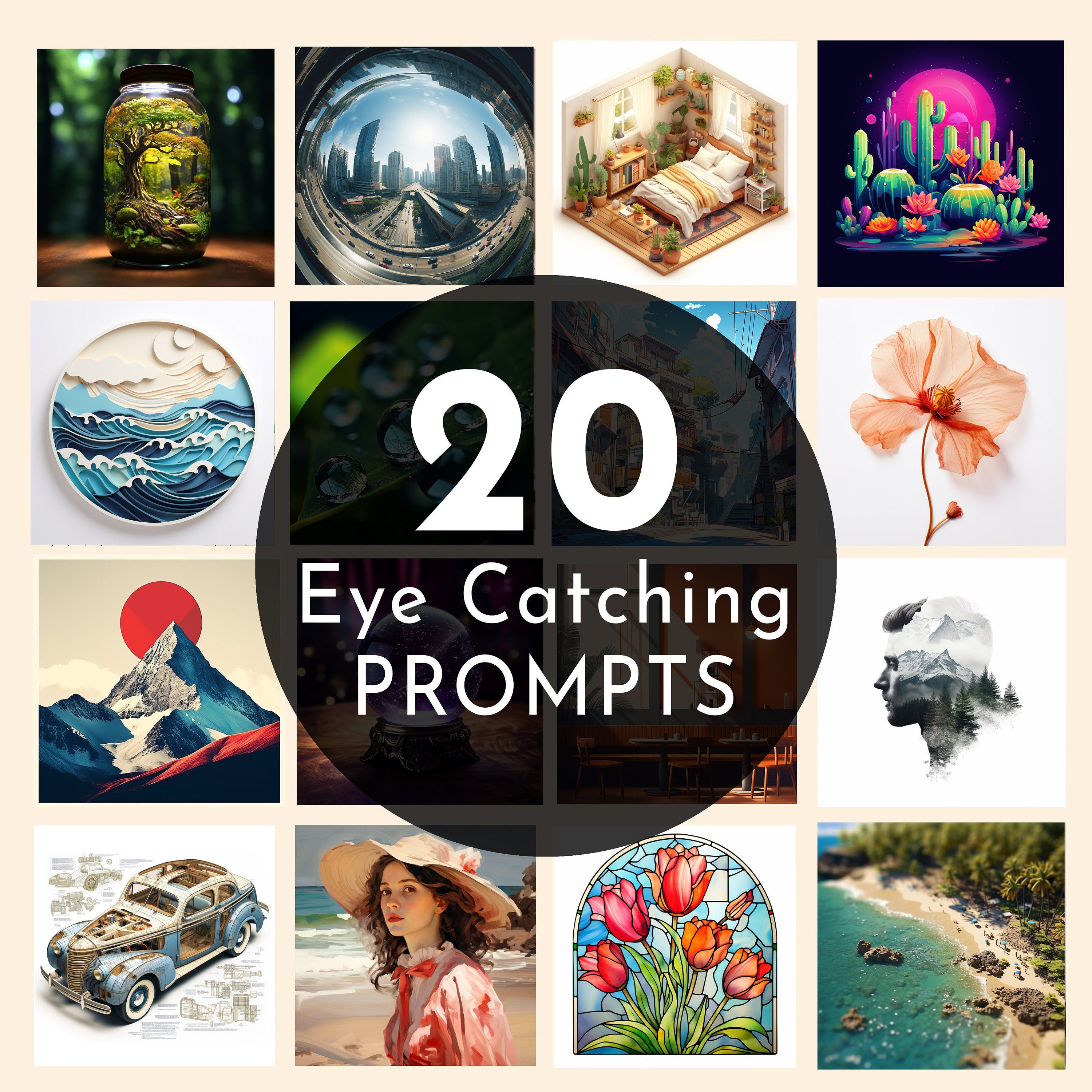 Midjourney Prompts Unique Designs for Commercial Use Art Print Ideas ...