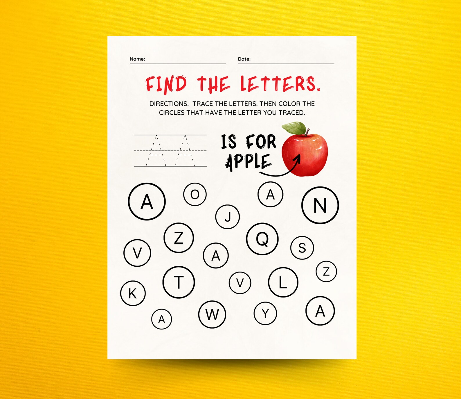 Find the Letters. Learning SEL Worksheet for Kids Printable - Etsy