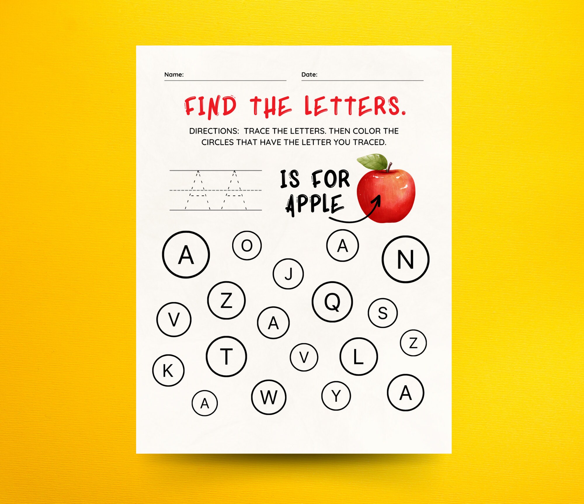 Find the Letters. Learning SEL Worksheet for Kids Printable - Etsy