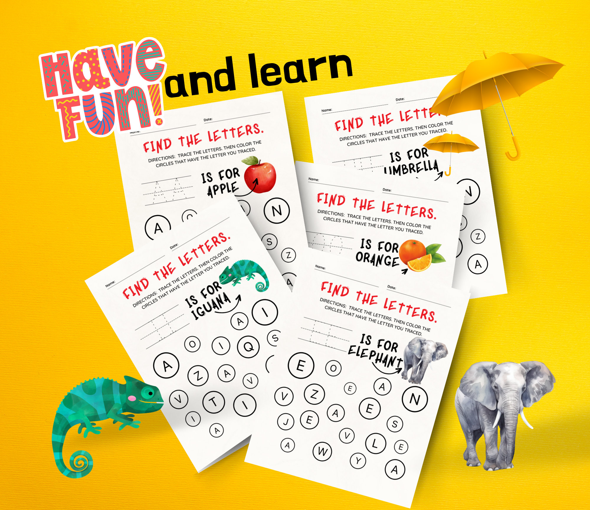 Find the Letters. Learning SEL Worksheet for Kids Printable - Etsy