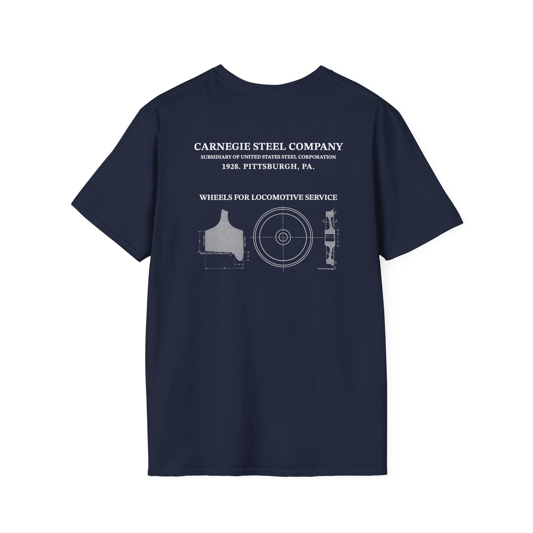 1928 Carnegie Steel Company Logo & Locomotive Wheel Architectural ...