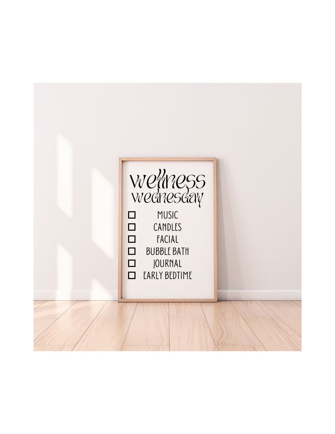 Wellness Wednesday Printable, Self Care, Bubble Bath, Bathroom Decor ...