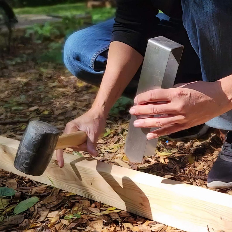 Rustic Steel Garden Edging Staples: Use With 2x Lumber - Etsy