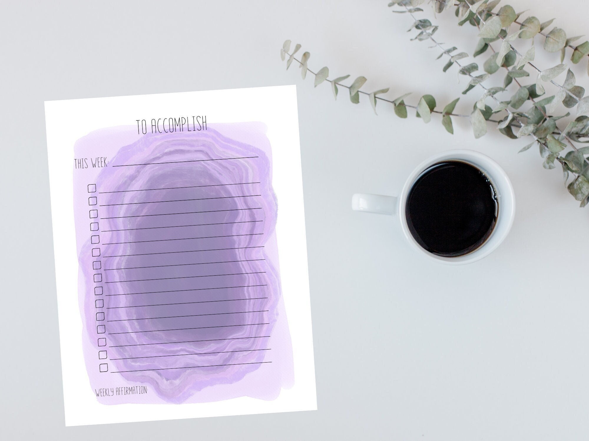 Printable Weekly to Do List, Weekly Organizer, Weekly Notes, Weekly ...