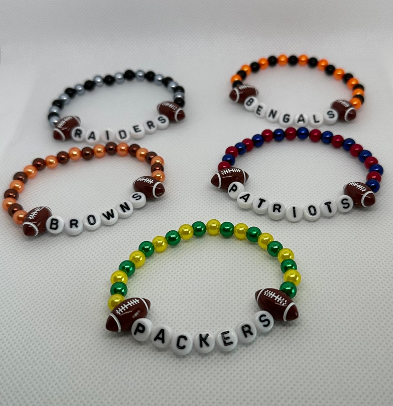Foootball Team Bracelets - Etsy