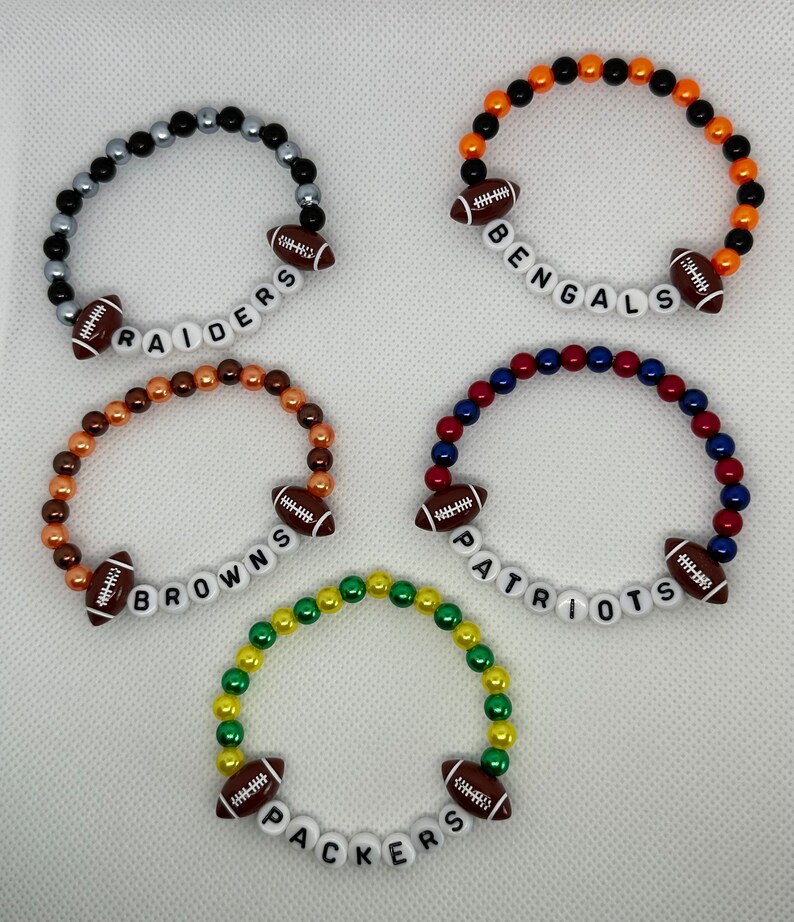 Foootball Team Bracelets - Etsy