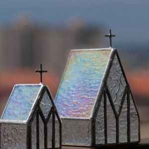 White Sanctity - Stained Glass Tea Light Glass Candle Holder Jesus ...