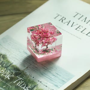 Cherry Blossom Tree - Custom Engraving Handmade Resin Decorative ...