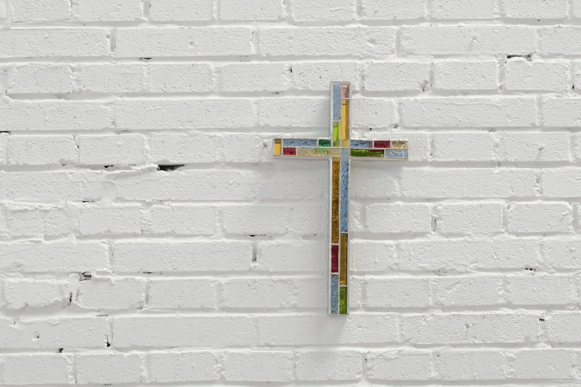 Scala Sancta holy Stairs Christian Cross Stained Glass Jesus Christ ...