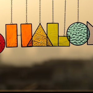 Shalom Sun Catcher - Stained Glass Jesus Christ Christian Gift Home ...