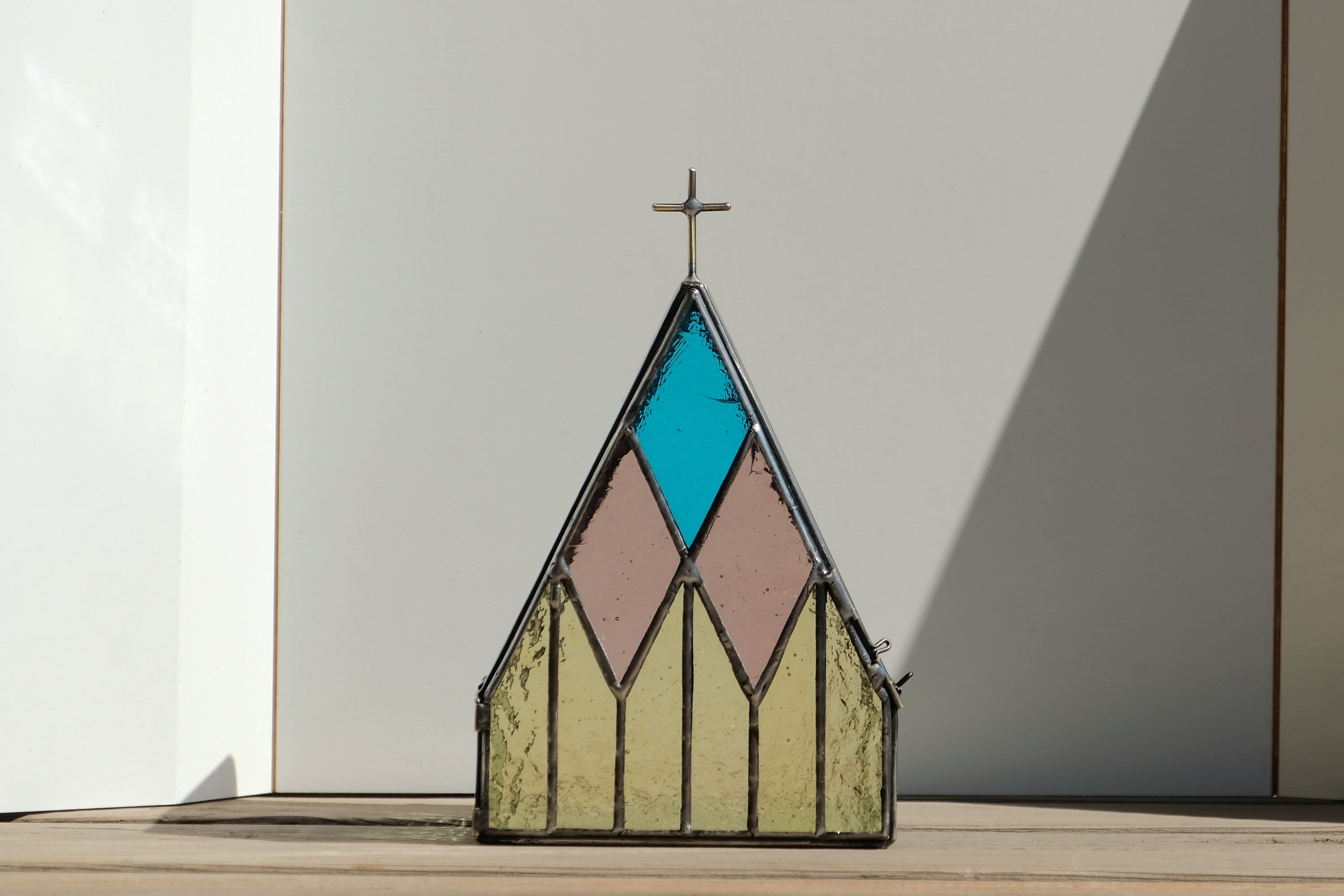 Grand Sanctuary Stained Glass Tea Light Glass Candle Holder Jesus ...