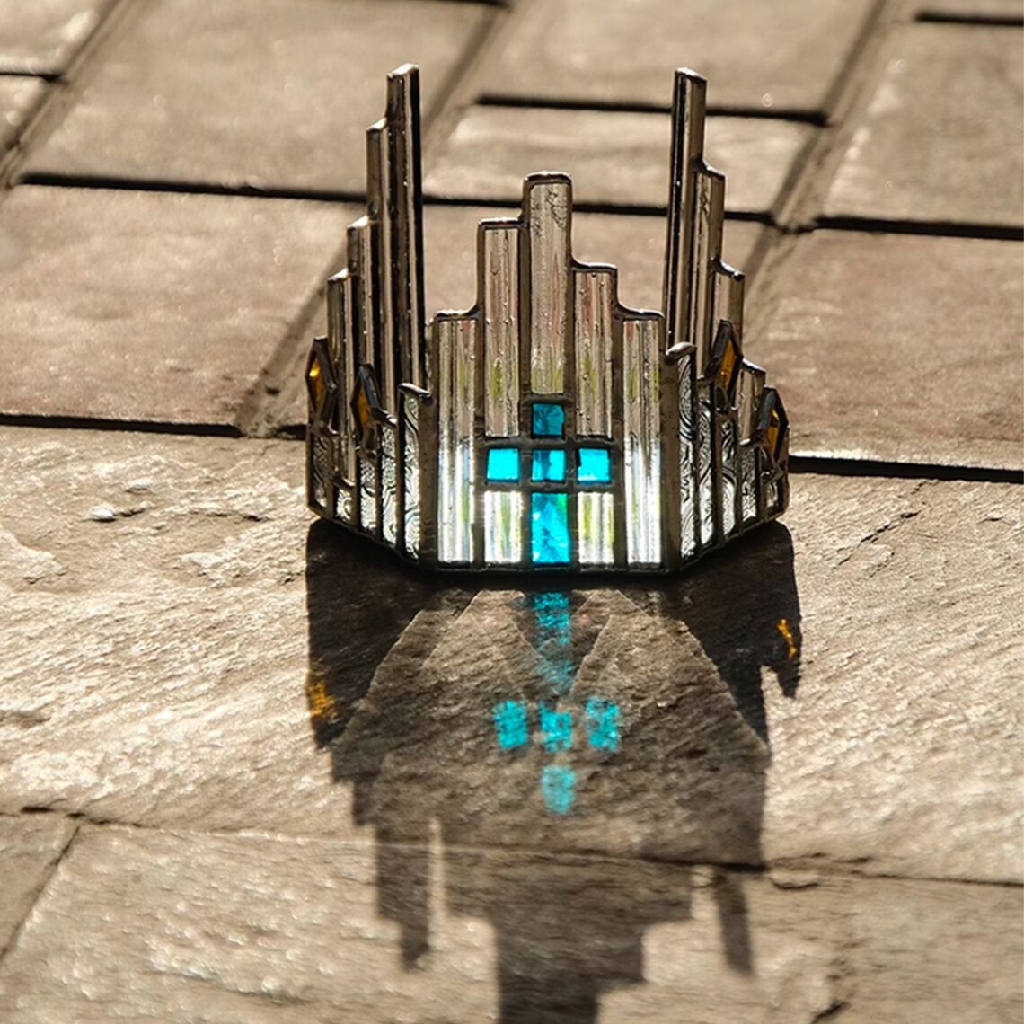 Hymn Handmade Stained Glass Tea Light Glass Candle Holder Jesus Christ ...