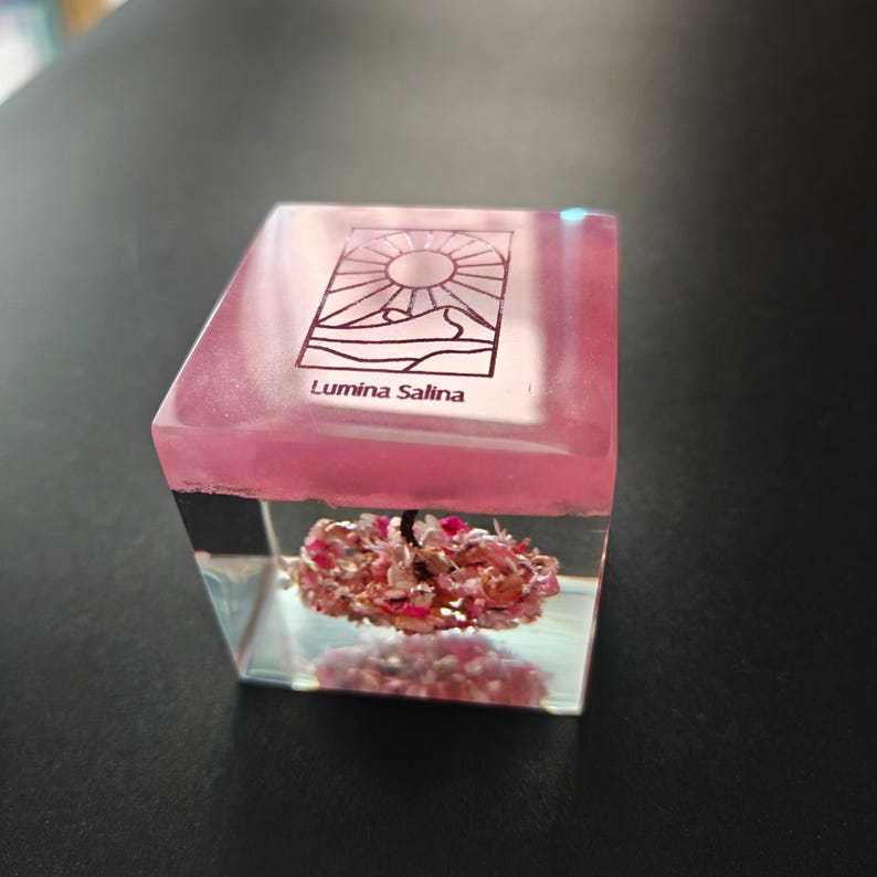 Cherry Blossom Tree - Custom Engraving Handmade Resin Decorative ...
