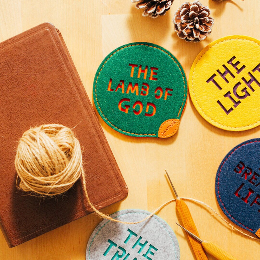 Messiah Religious Round Coasters Set Christian Gift Jesus Christ - Etsy