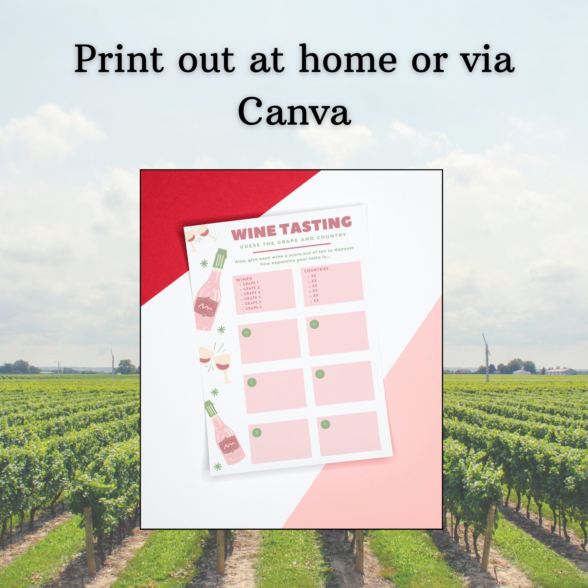 Wine Tasting Template, Host a Wine Party, Wine Tasting Invite, Tasting ...