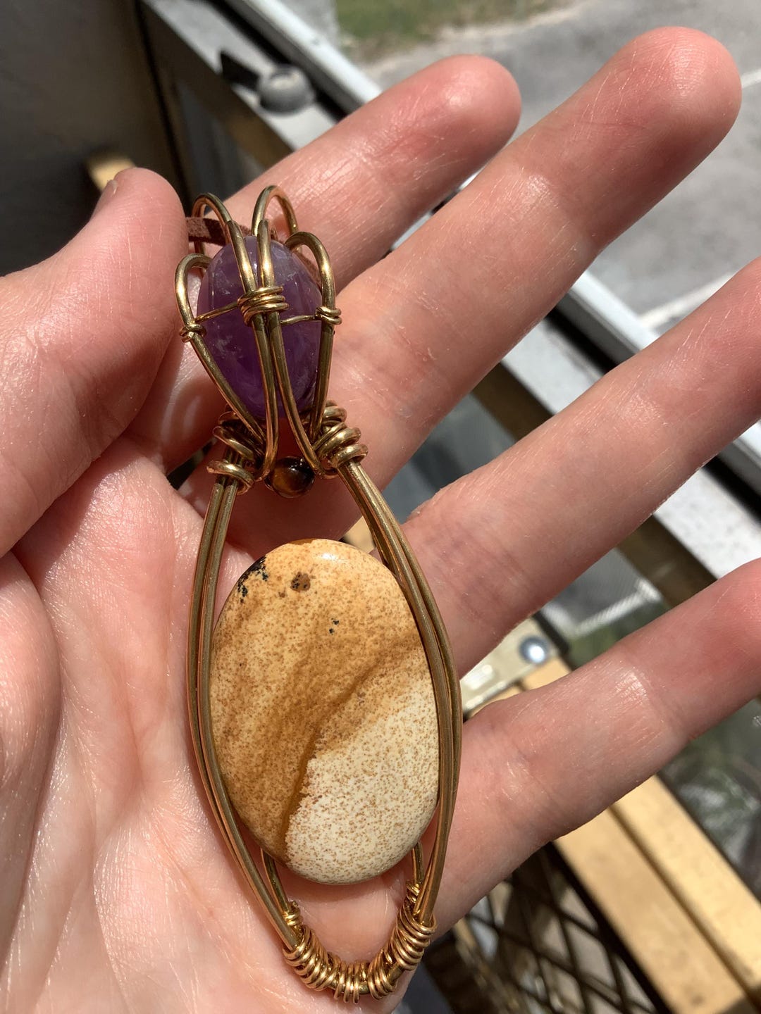 Three Stone Talisman Pendant - Etsy